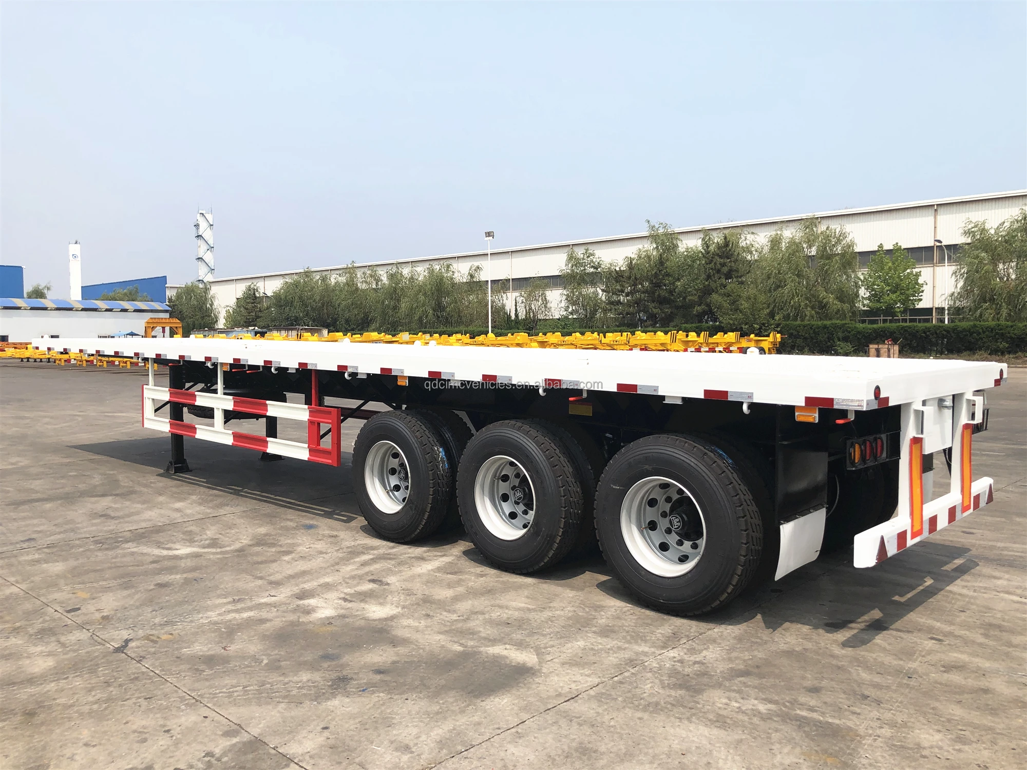 CIMC 2024 Factory Tri-Axle 40ft Flat Bed Container Trailer