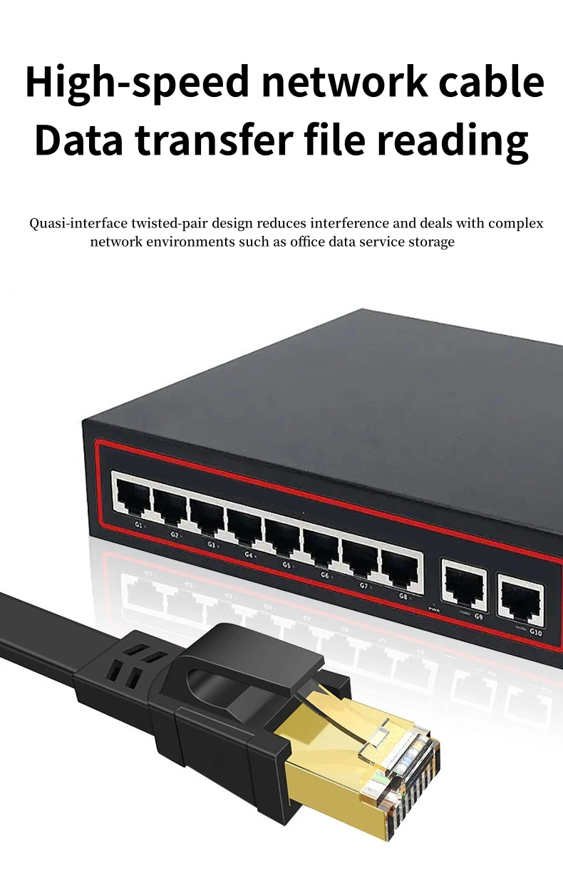 Factory Oxygen Free Pure Copper Cat8 Shielded Twisted Pair Esports ...