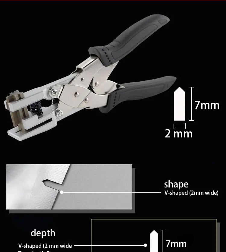 2mm Tearing And Punching Pliers V-shaped Notch Food Vacuum Packaging ...