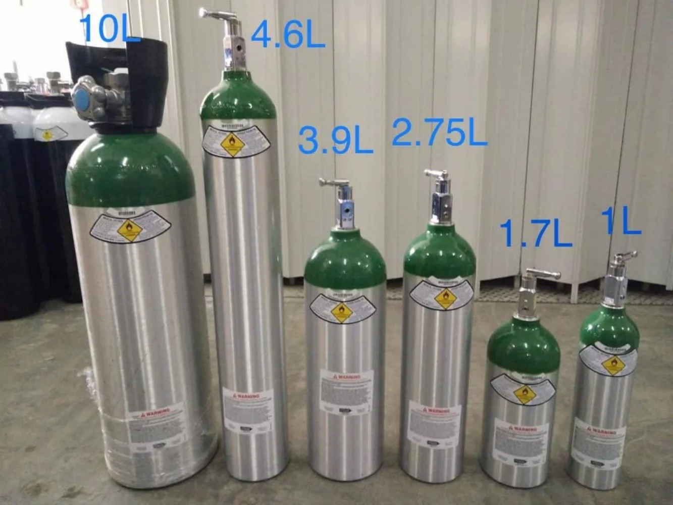 White Green Oxygen Cylinders - Reliable Medical Solutions