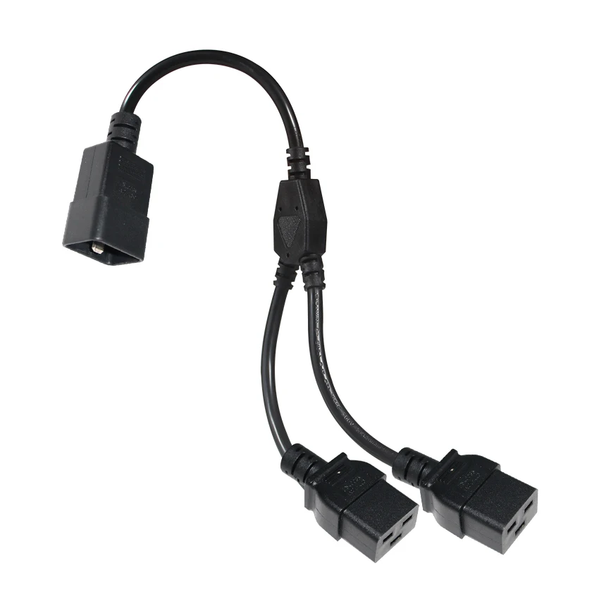 Iec Splitter Cable C20 Plug To 2 X C19 Socket Y Lead 2.5m - Buy Iec ...
