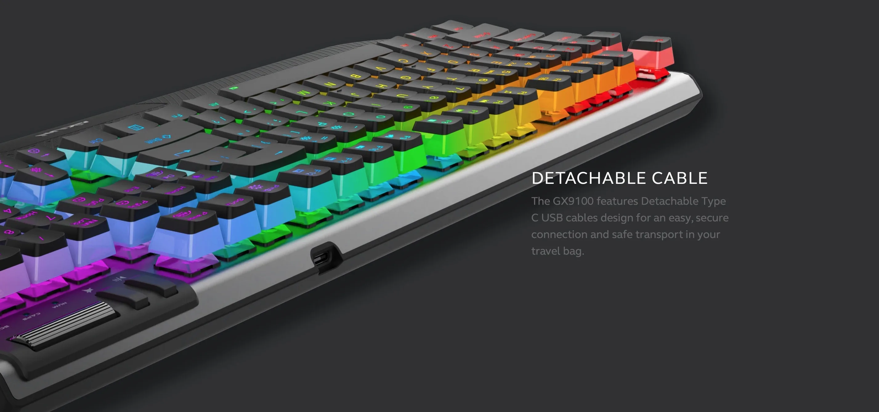 AIKUN GX922 Aluminium Wired Programmable Gaming Keyboard RGB Backlight ...