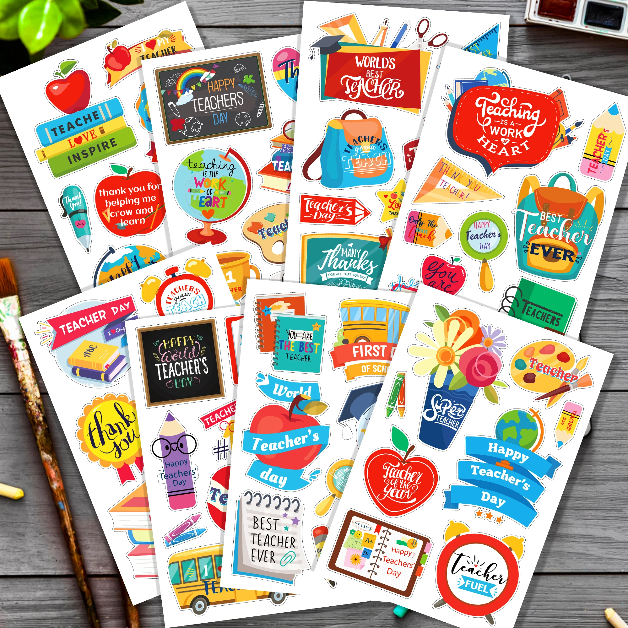 Happy Teacher's Day Window Stickers Classroom School Glass Window ...