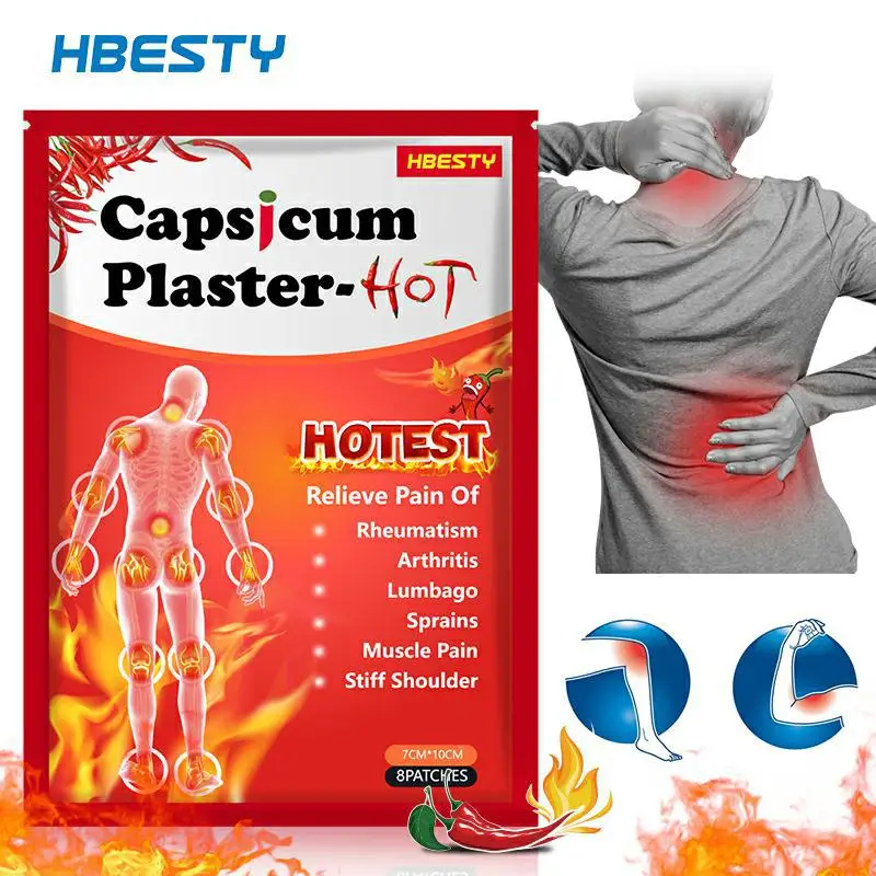 Chinese Herbal Pain Relief Patches Capsicum Adhesive Plaster Hot Patch ...