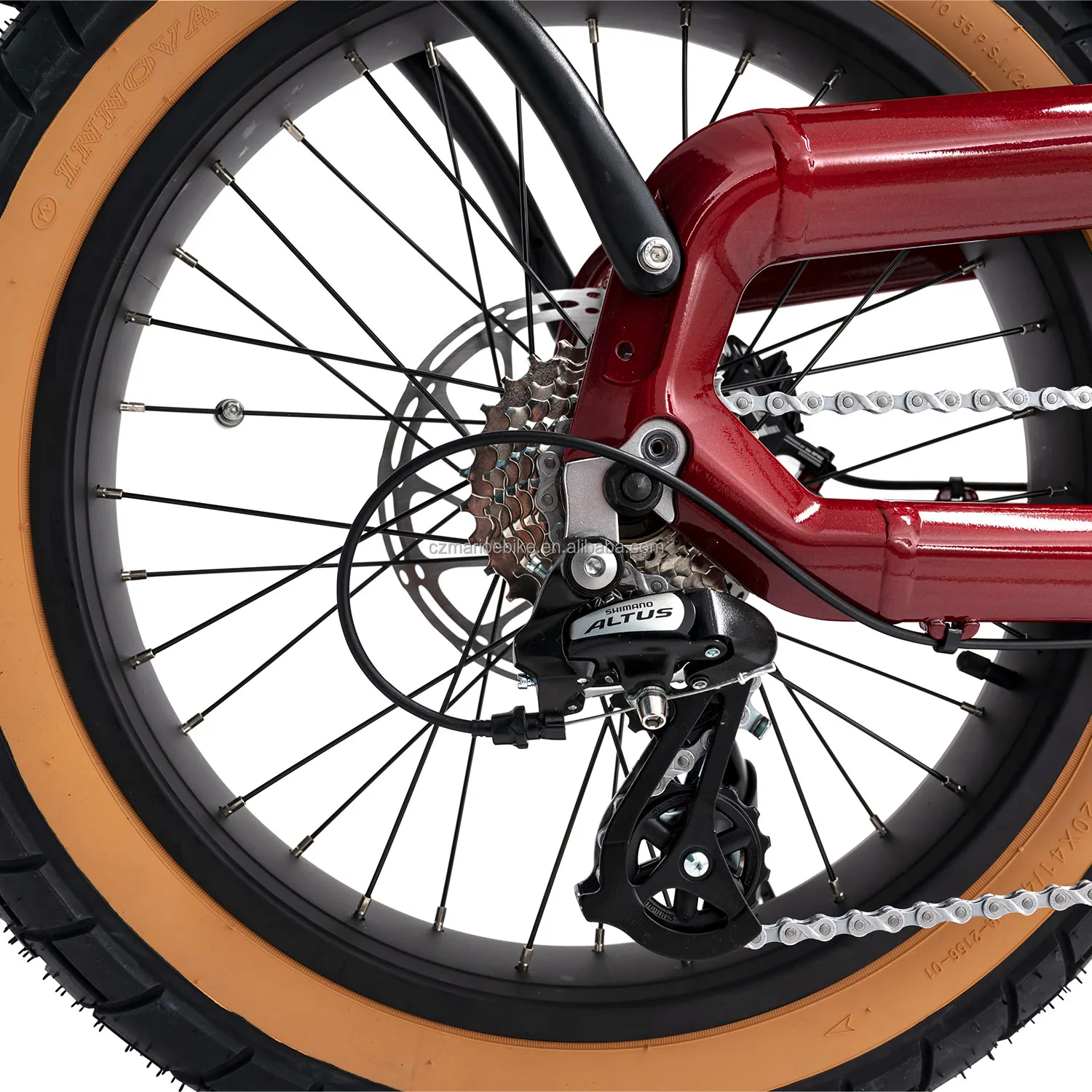 2024 Mario Vintage Red Full Suspension Ebike With Bafang M510 250w Mid ...