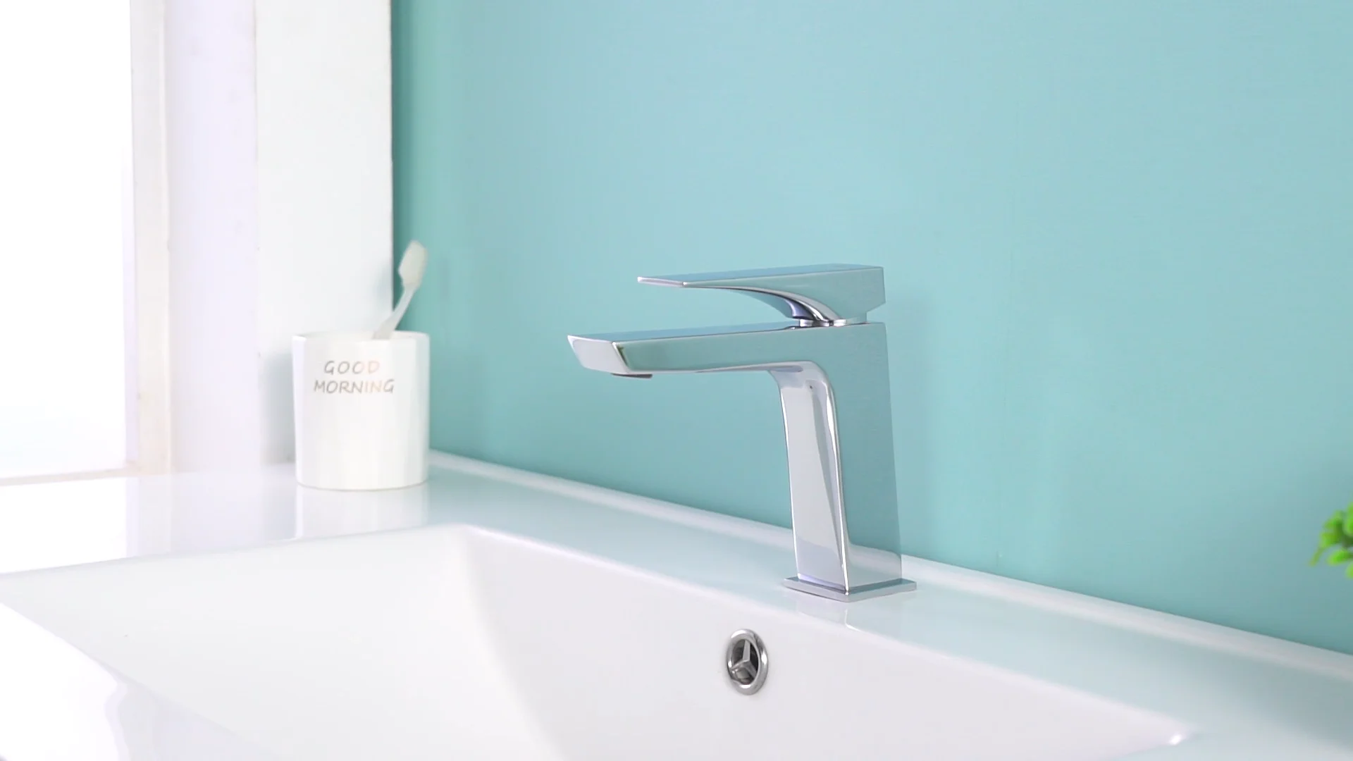 Single Handle Hot And Cold Water Deck Mounted Wash Hand Basin Mixer ...