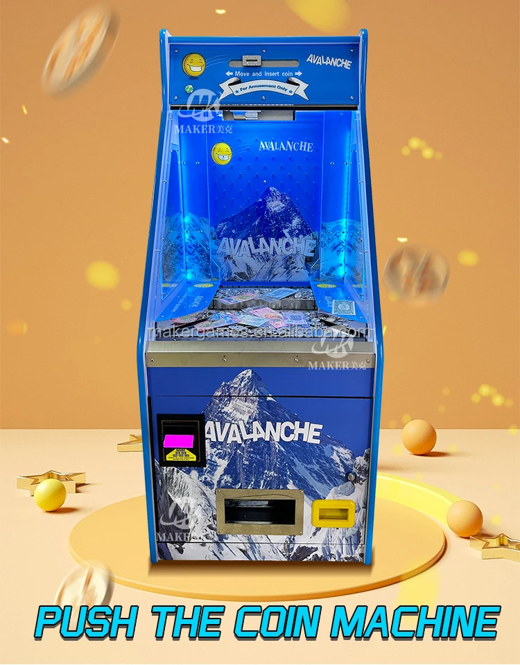 MAKER Blue/black Push Coin Game Machine - Bonus Arcade Game