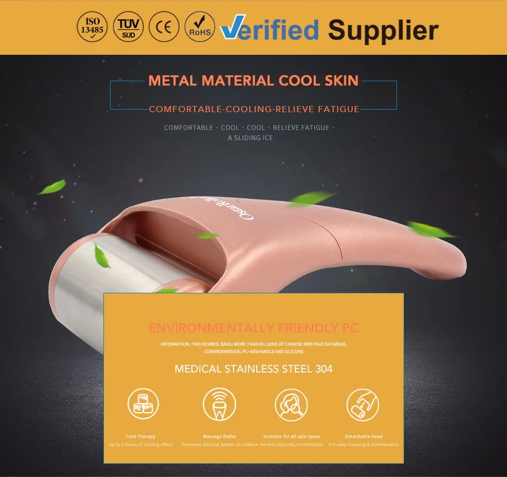 Ostarbeauty Cold Therapy Custom Face And Body Ice Derma Roller Massager ...