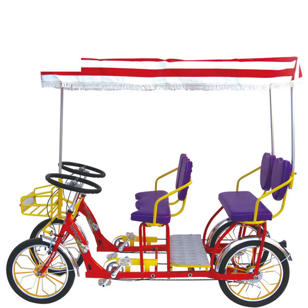 Family quad bicycle quadricycle tandem e bike chopper electric bike ...