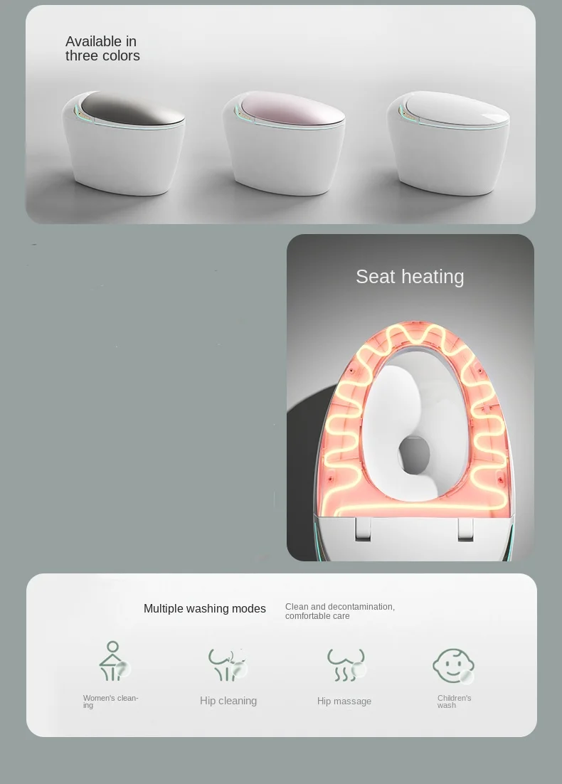 Smart Toilet - Luxury Intelligent Ceramic Bowl with Remote