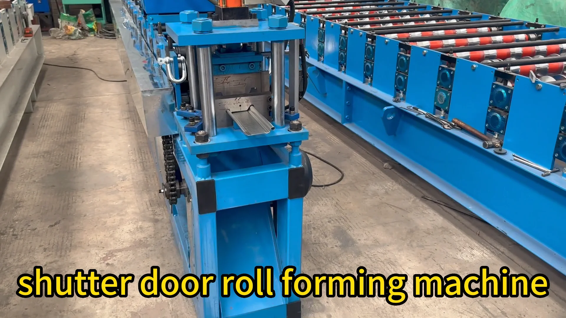 Automatic Building Machinery Galvanized Steel Shutter Door Frame Garage Roll Forming Machine ...