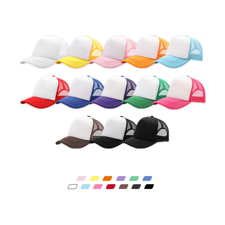 Custom Gingham Fabric Trucker Mesh Hat - Embroidery Logo