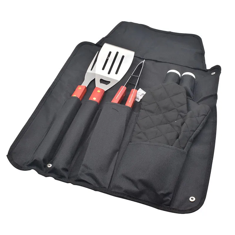 Chefs Kitchen 7-piece Bbq Grill Tool Set With Apron And Utensil Set Bbq ...