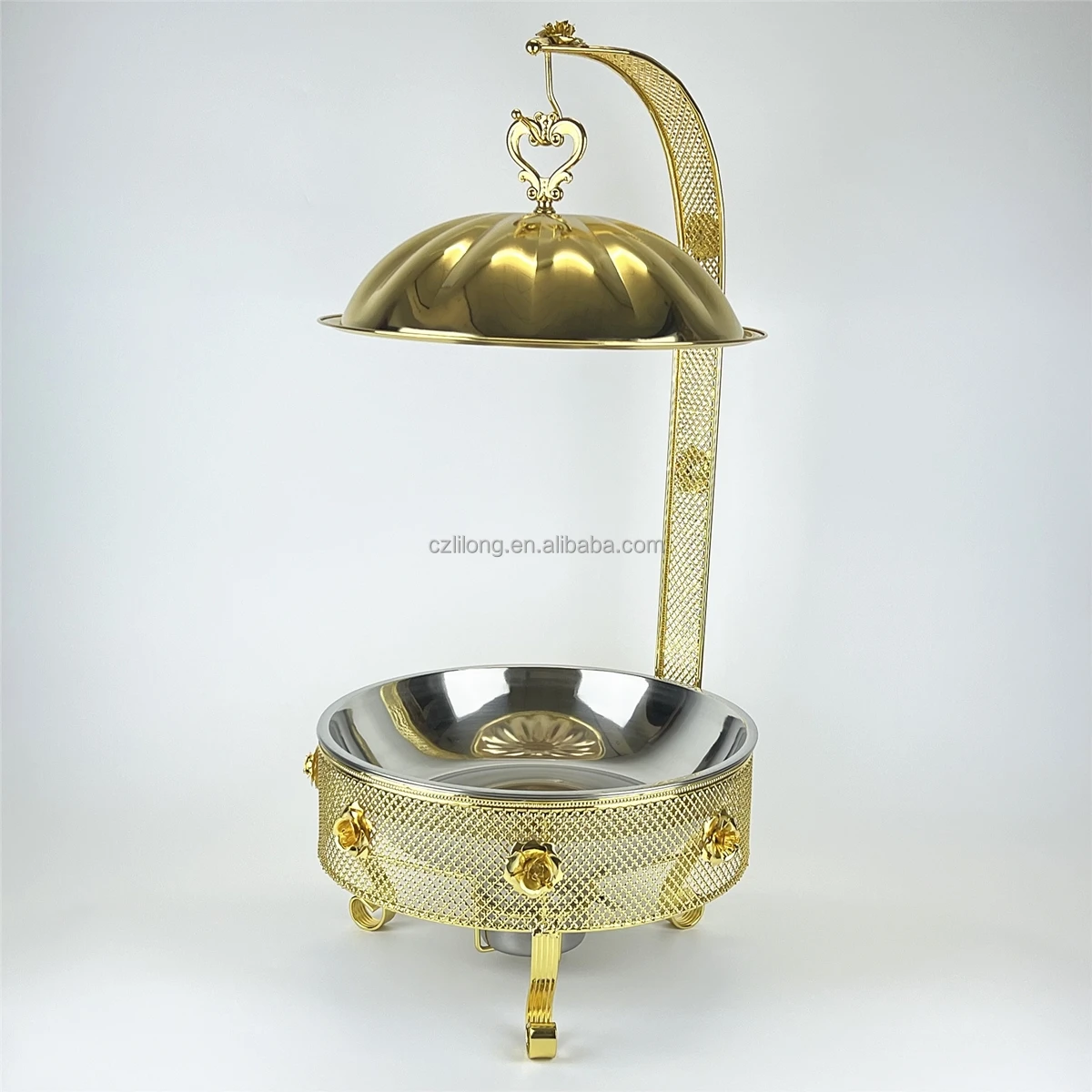 Luxury Gold 8L Stainless Steel Chafing Dish Set for Catering