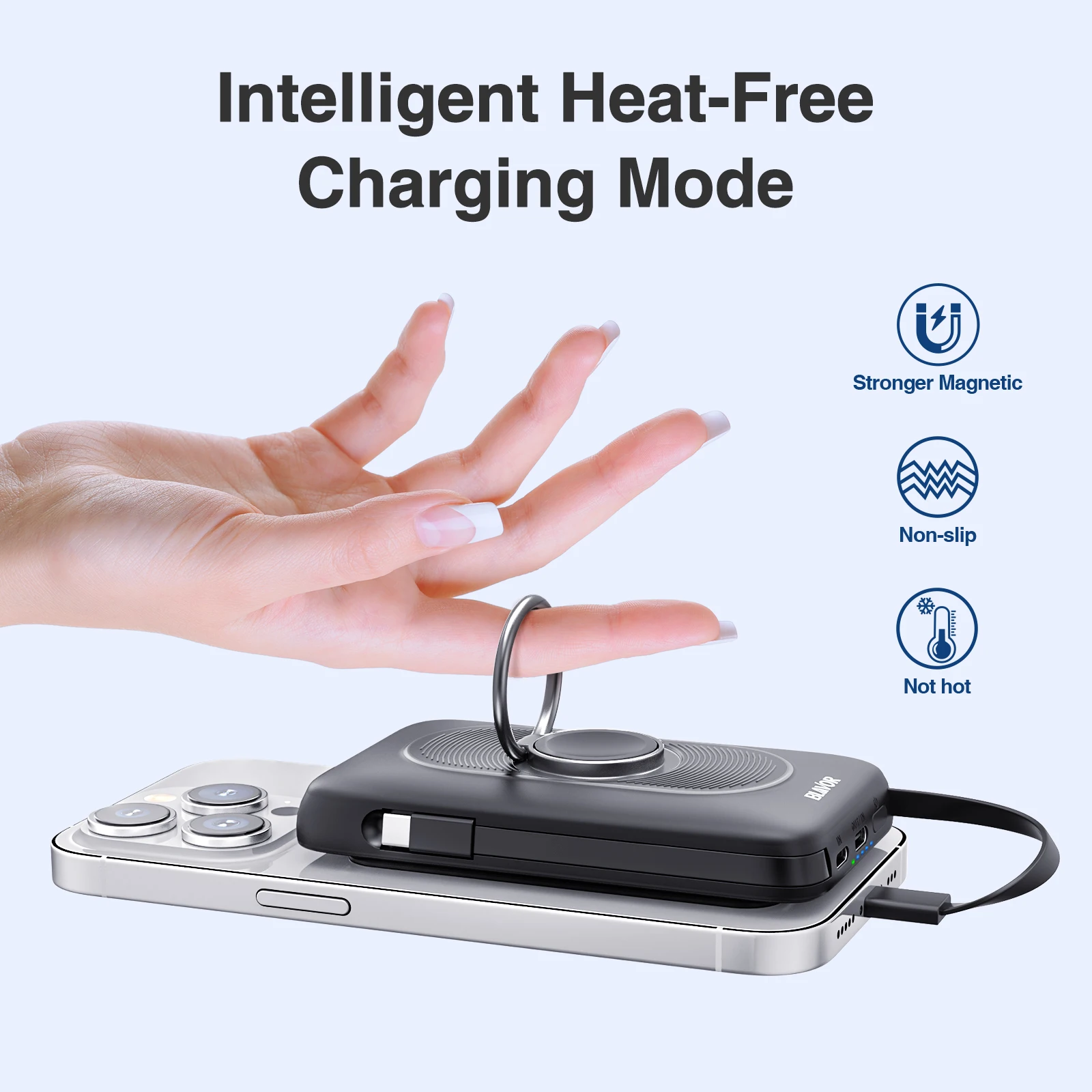 Magnetic 10000mAh Power Bank PD20 Watts Compatible with Wired and ...