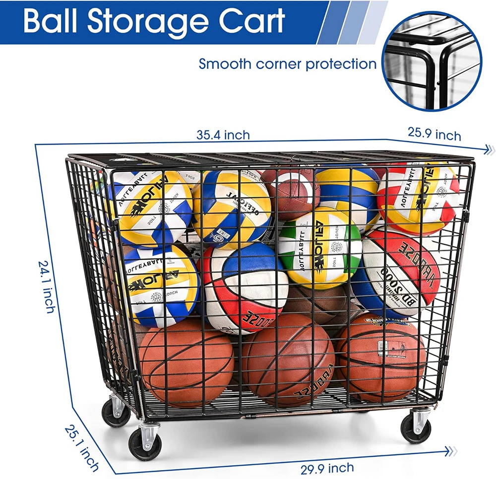 Customized Garage Sports Equipment Organizer Rack Ball Storage Ball ...