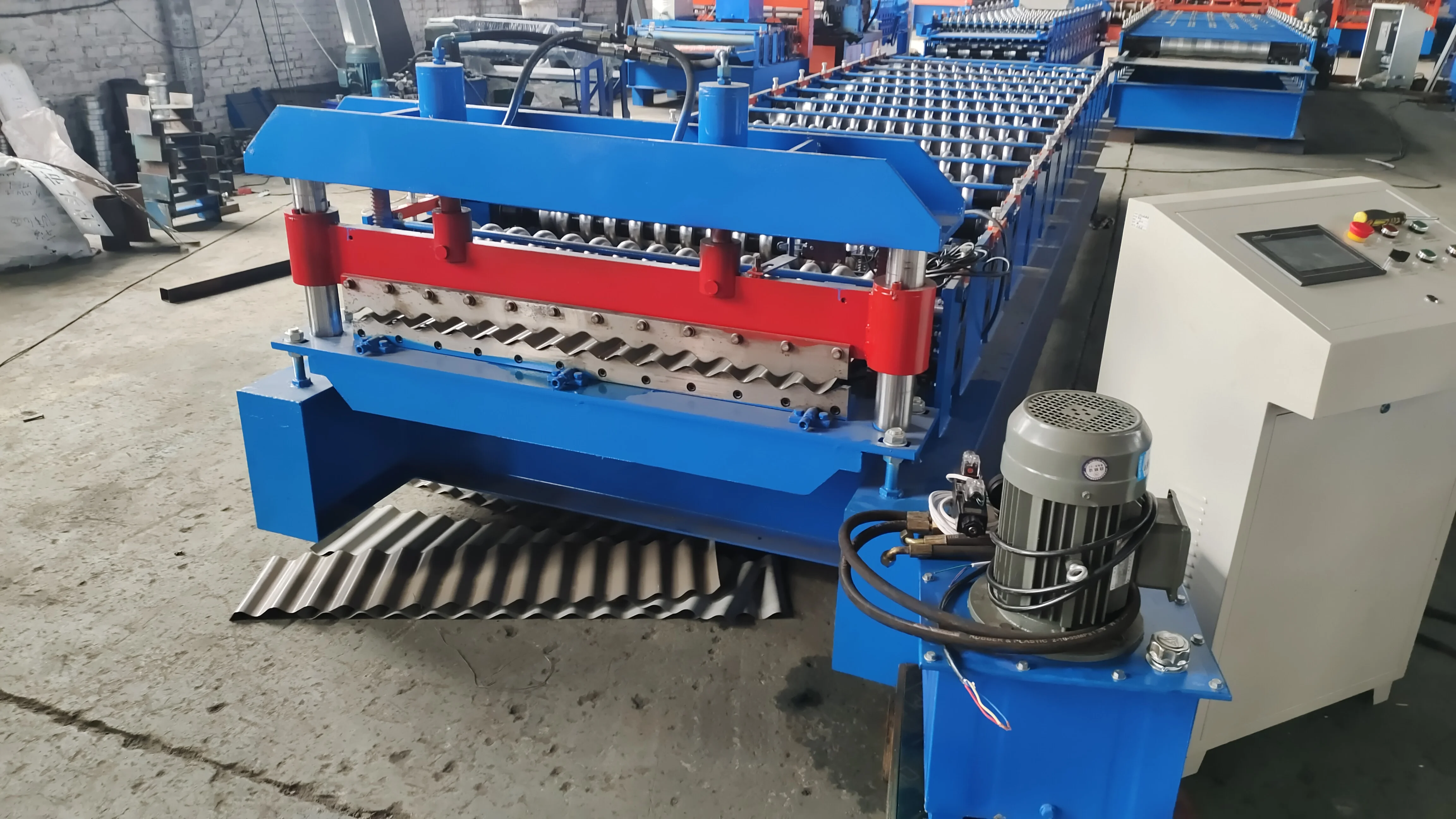 Corrugated Roof Tile Metal Sheet Roll Forming Machine/ Roof Tile Making ...