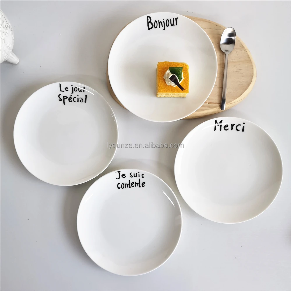 White Ceramic Plate Ceramic Round Coupe Plates Size Ceramic Plate - Buy ...
