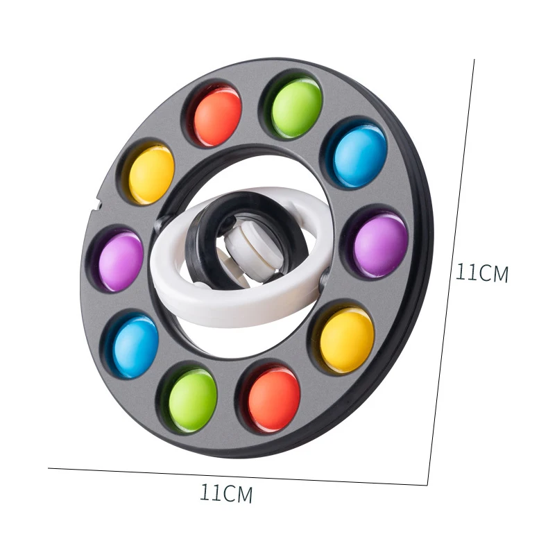 Push Popper Bubble Sensory Toys Fingertip Gyro Spinner 3d Infinite Flip ...