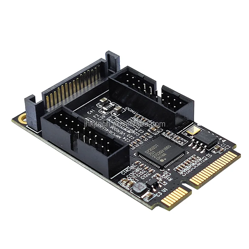 Mpci-e To 19pin 5gbps Expansion Card 2-port Sata/ Mini 4pin 19 Pin ...