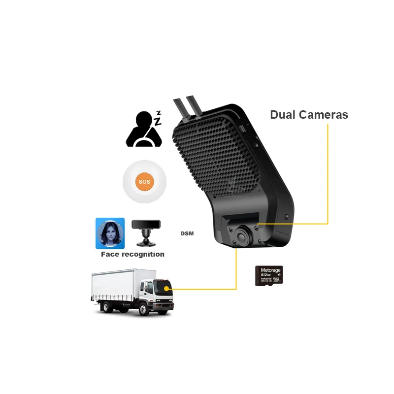 4g Ai Dashcam With Driver Status Monitoring And Collision Avoidance For ...