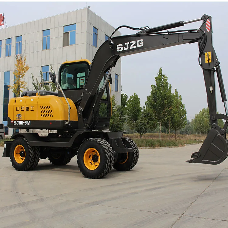 Hydraulic Digger Machine Wheeled Excavators Bucket Wood Loader Grabber ...