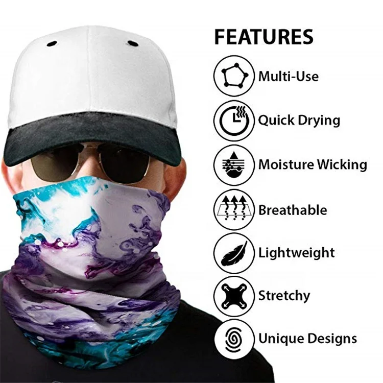 Wholesale Custom Logo Design Printed Buffs for Sports