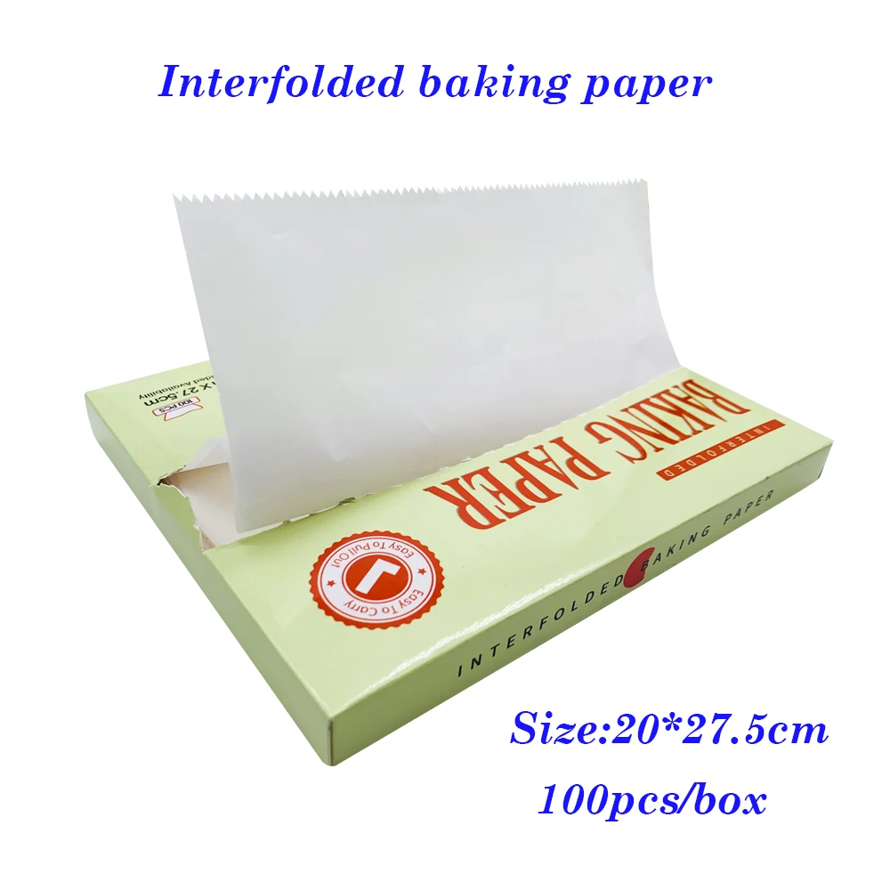 Pre-cut White Double-sided Food-grade Silicone Paper Interfolded Baking ...