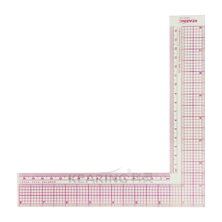 Kearing L - Square Ruler 12'' & 26cm Plastic Ruler L Shape ( Sandwich ...