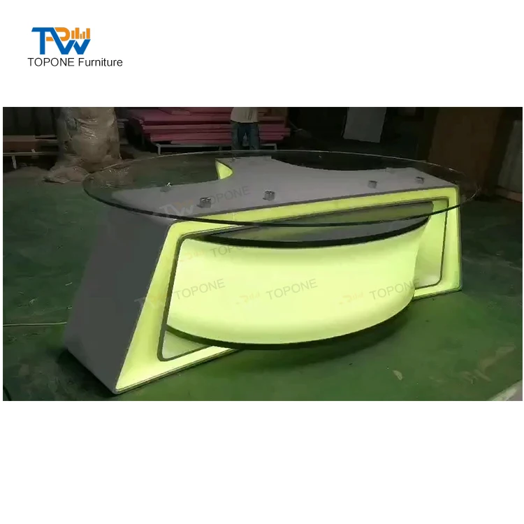 Modern Designs Broadcast TV Studio News Desk Table with LED