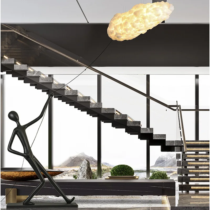 Modern Minimalist Hotel Nordic Living Room Corner Resin Sculpture Floor Light Designer Art ...