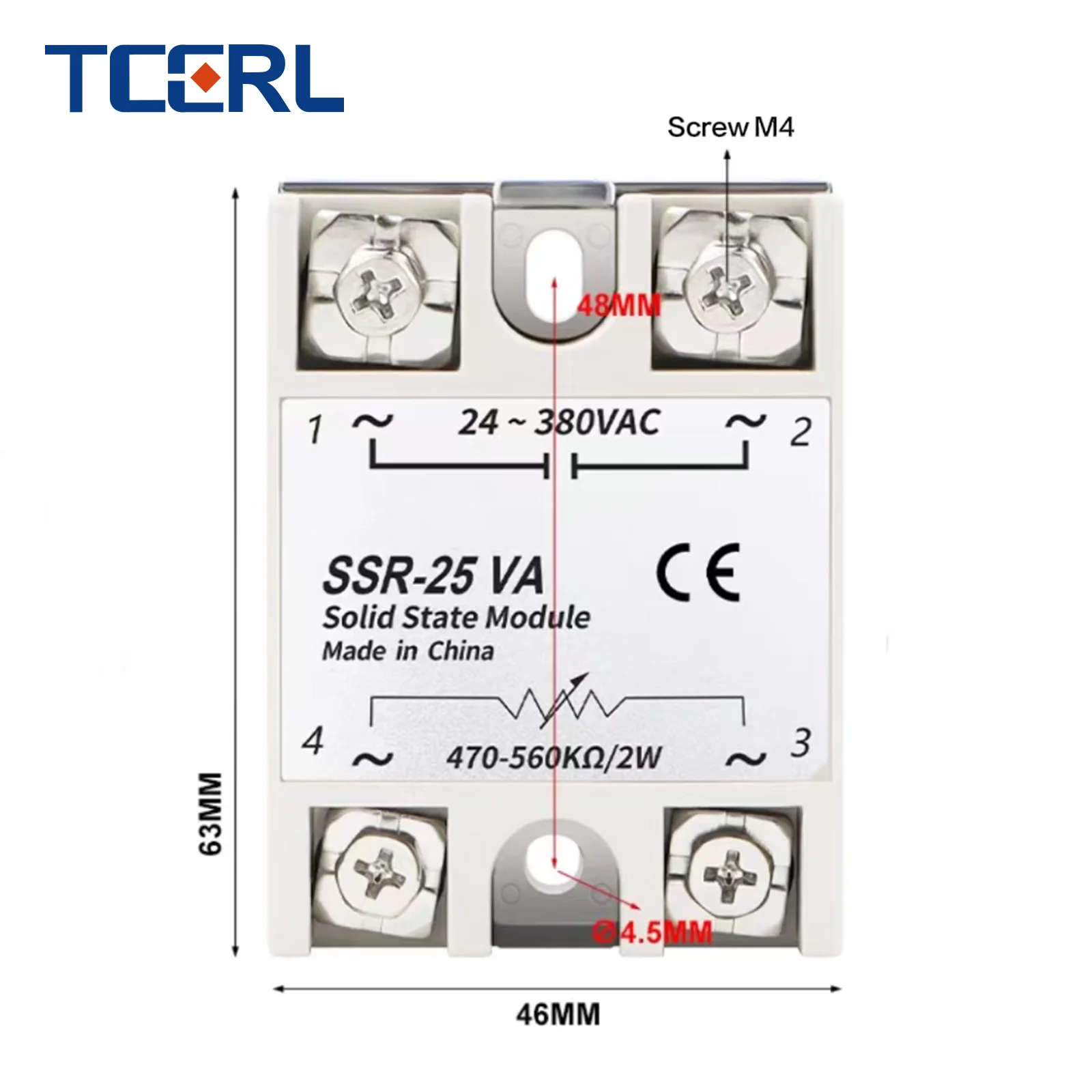 SSR-25VA Solid State Relay - Adjustable Voltage Regulation
