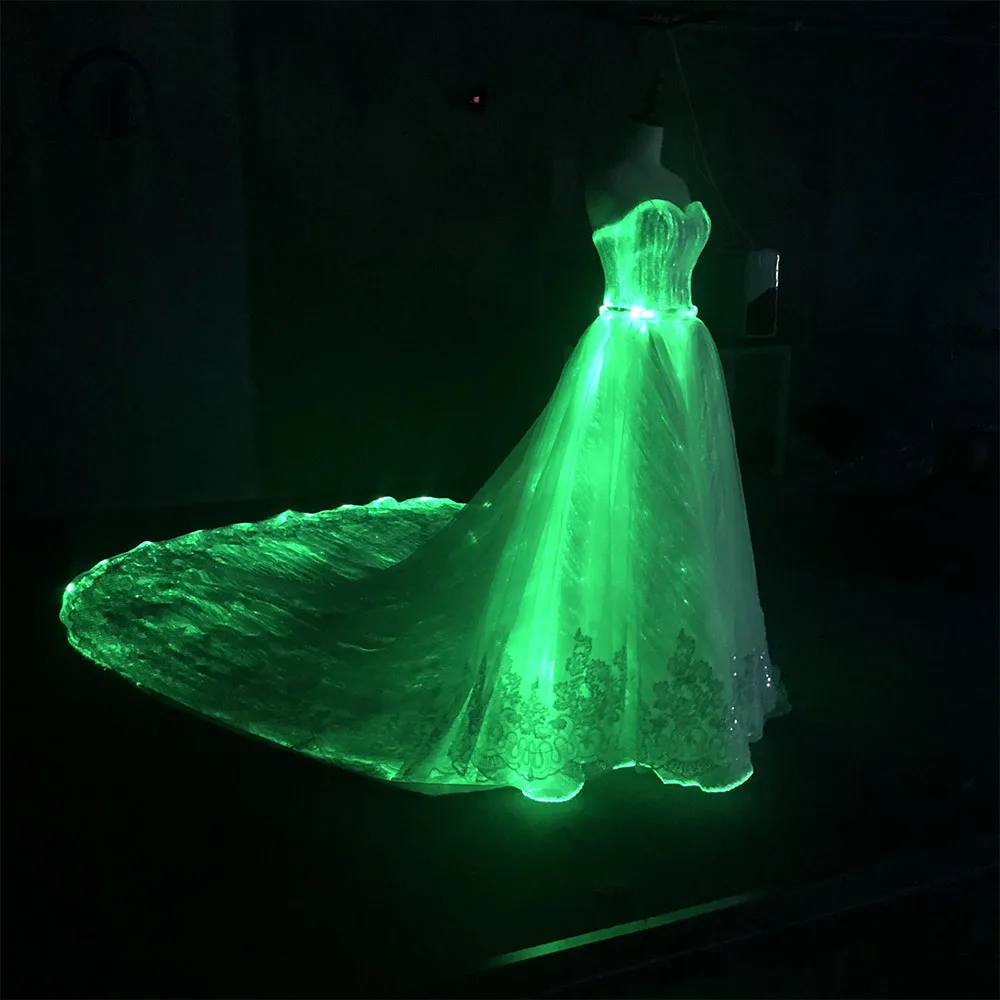 Bulk Sale Luminous Plastic Fiber Optic Fabric Glowing Cloth Textile For ...