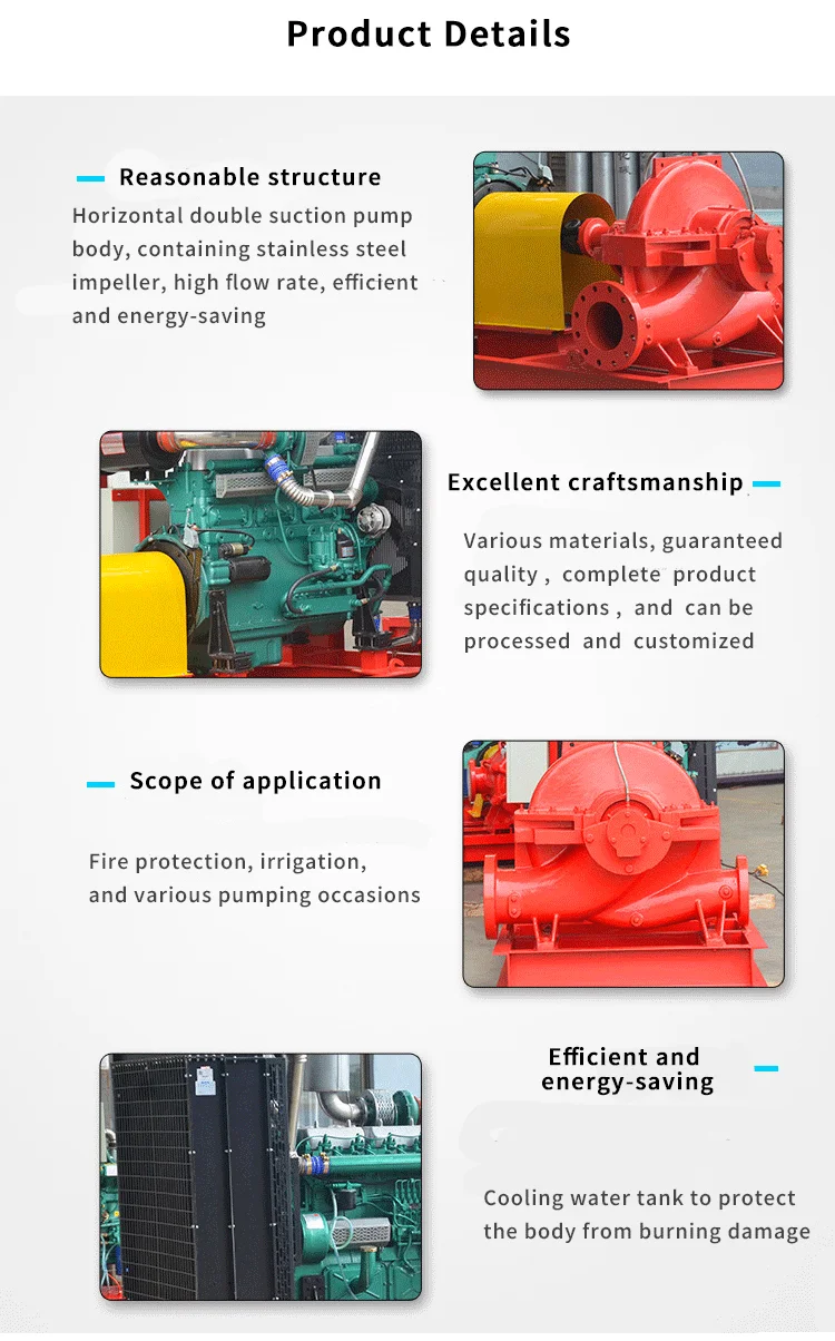 Water Automatic Centrifugal Horizontal Dewatering Diesel Engine Double ...