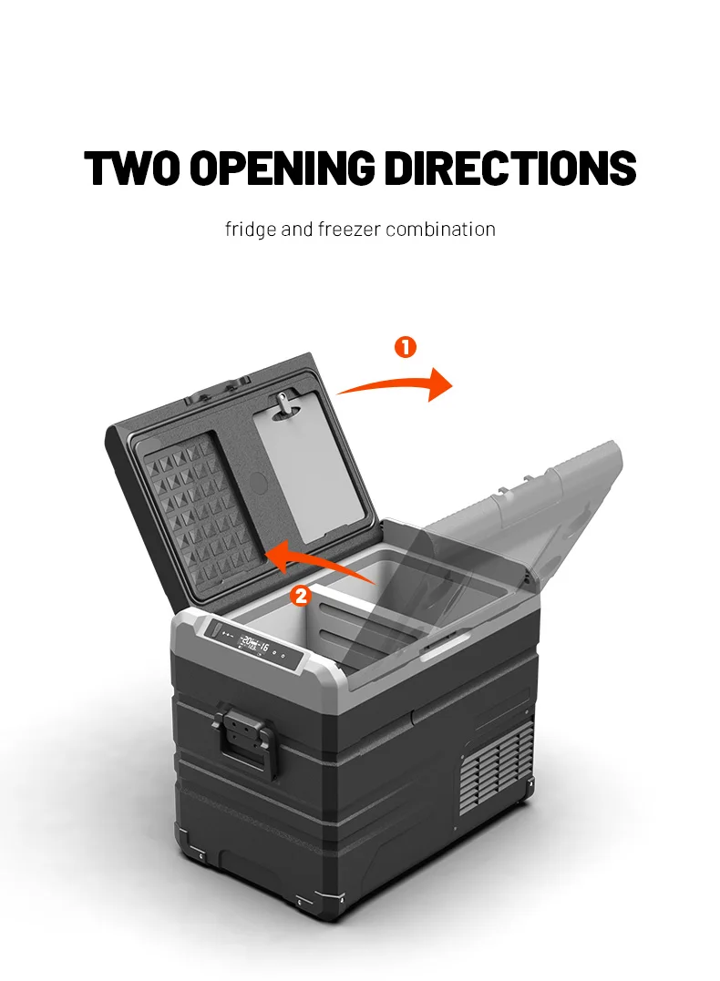 TD Series12V Cooler Freezer Dual-Zone Portable Refrigerator Cooler ...