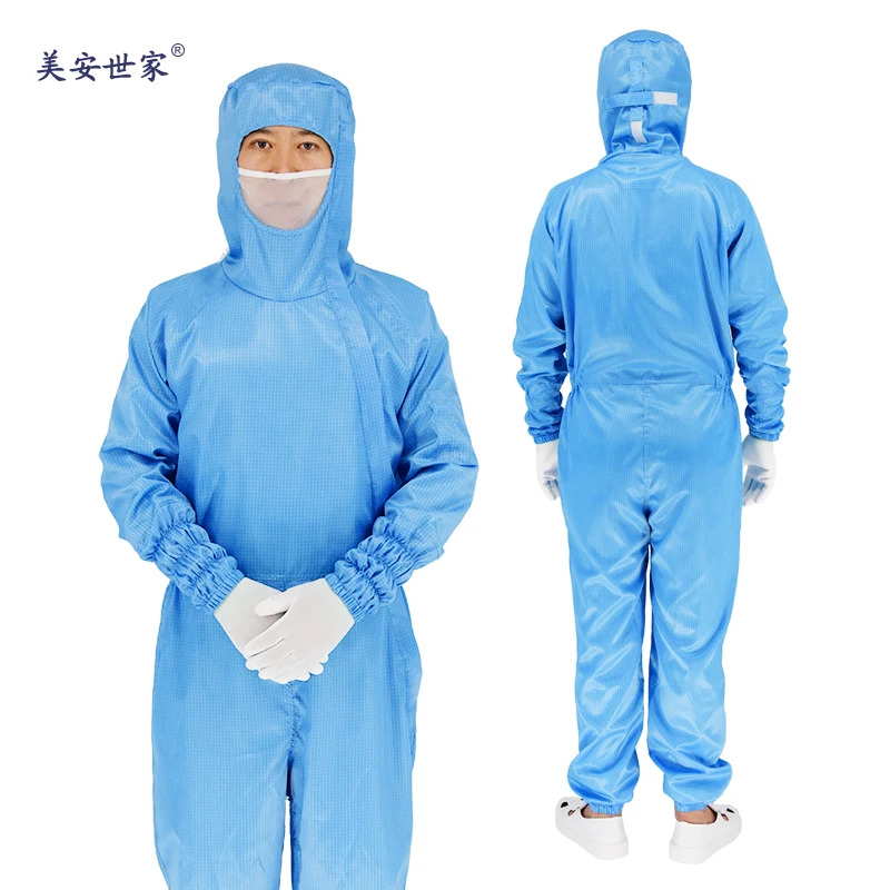 Laboratory dedicated cleanroom clothes sterile esd coverall antistatic ...