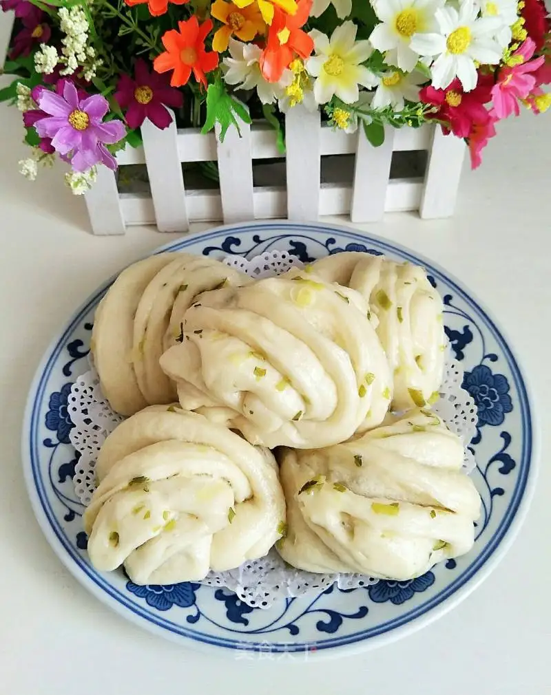 Iso Certified Scallion Hanamaki Scallion Steamed Twisted Roll Chinese ...