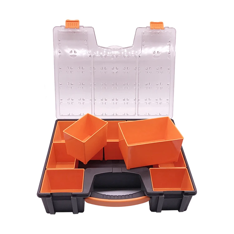 Stackable Plastic Tool Box with Dividers - Durable & Versatile