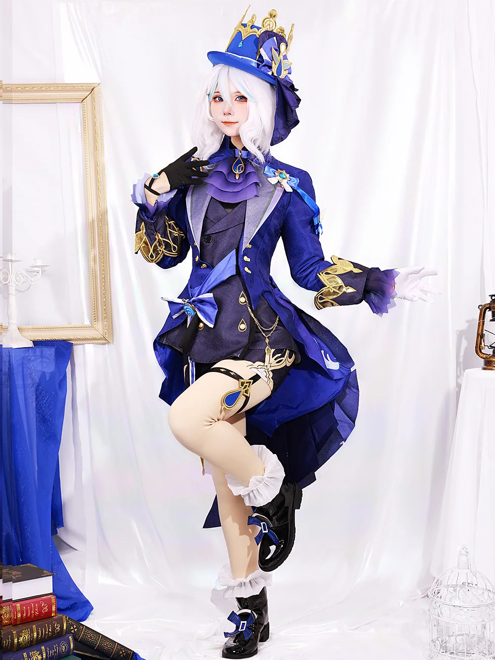 Genshin Cosplay Furnina Game Anime Costume Water God Fucalos - Buy ...