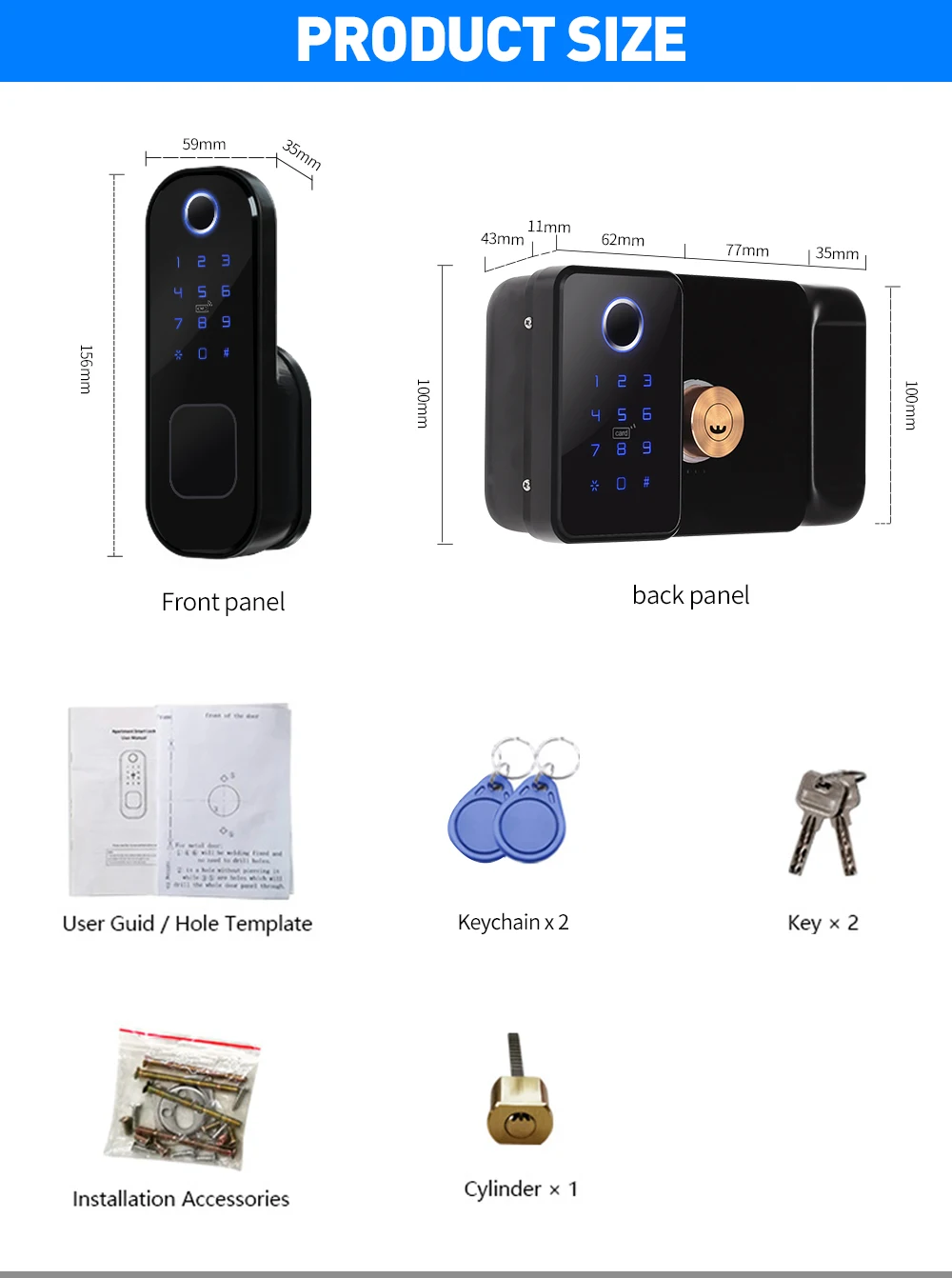 Ttlock Rim Lock Smart App Remote Control - Secure & Convenient