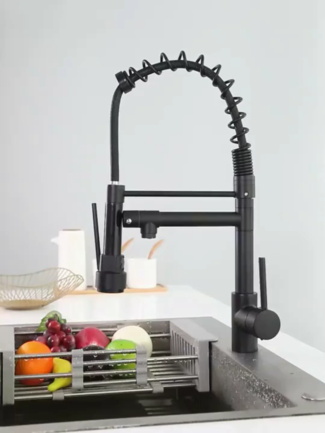 Wholesale Chrome Spring Brass Kitchen Mixer Taps Modern Wall Mount ...