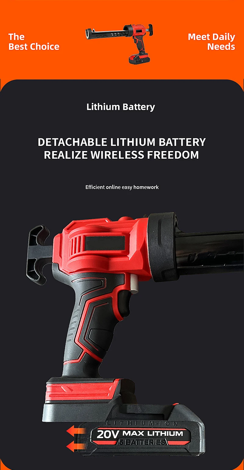 Electric Caulking Gun, Cordless Caulking Gun, Battery Powered Caulking ...