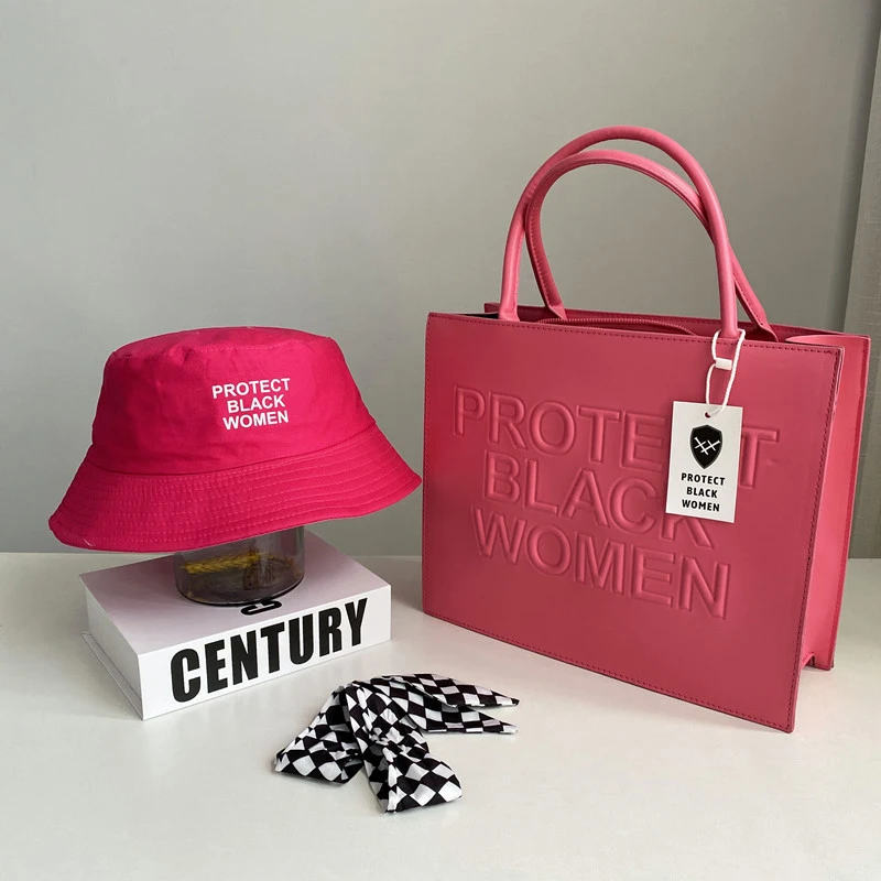 Protect Black Women Hand Bags Handbags Tote Bags Custom Designer Bucket ...