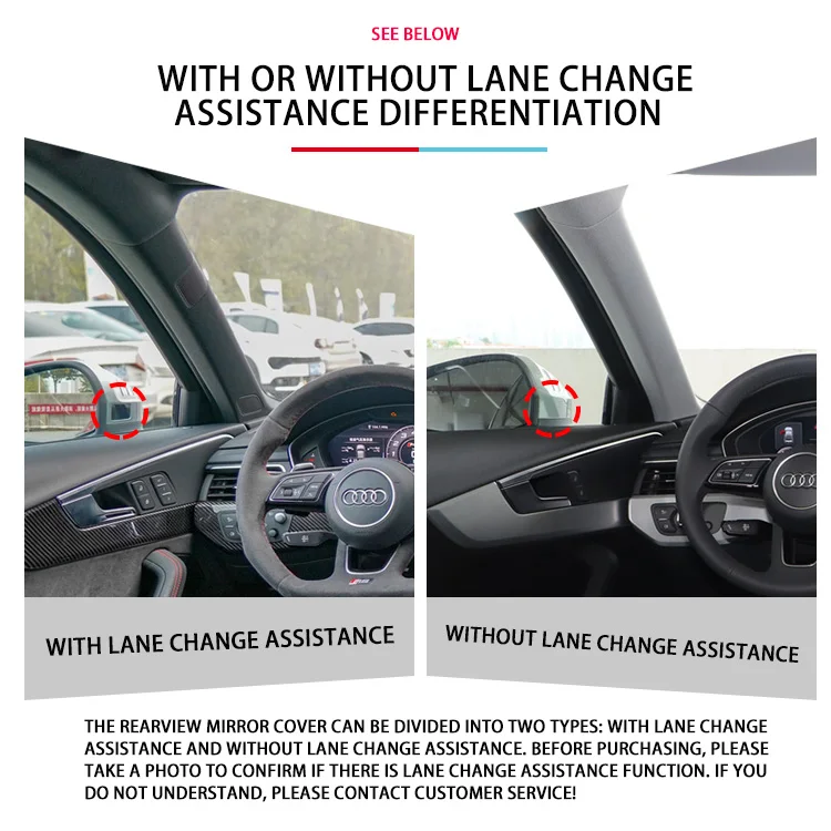 Carbon Fiber Rear View Side Door Mirror Covers for Audi Q5L SQ5 Q7 SQ7 ...