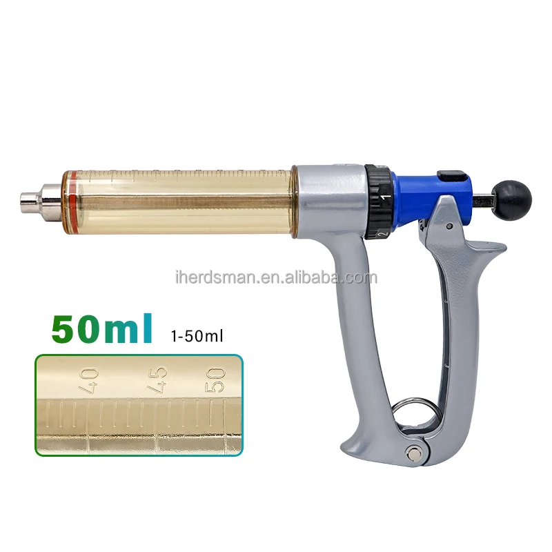 25ml/50ml Automatic Livestock Injection Syringes Continuous Veterinary ...