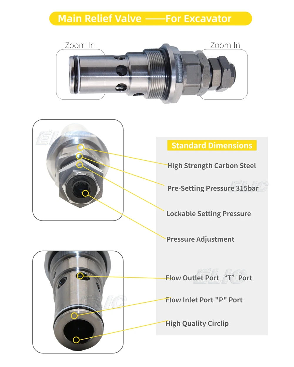 Excavator Part Pc60-7 Hydraulic Control Safety Valve 709-20-52300 Main ...