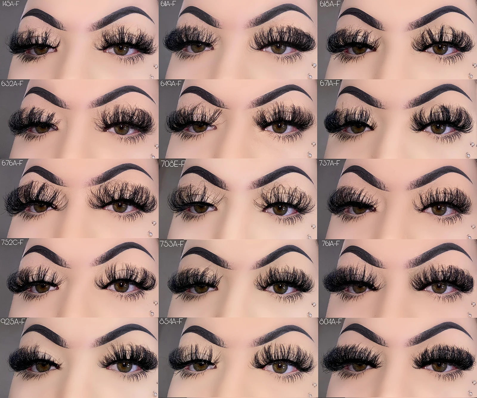 Fluffy D Curl Russian Strip False Eyelash Extension Mink 3d 25mm ...