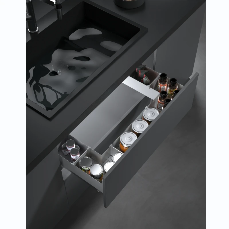 Modern U-shape Racks Sink Seasoning Organizer Pull-out Dish Rack Basket ...