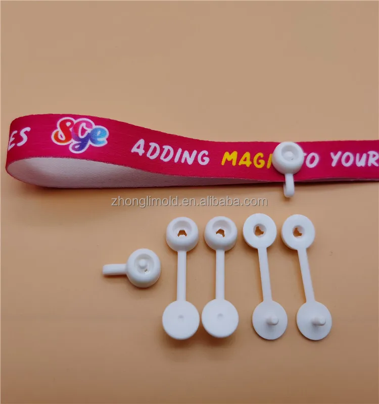 One Way Plastic Snap Clip for Fabric Wristbands - Secure & Stylish