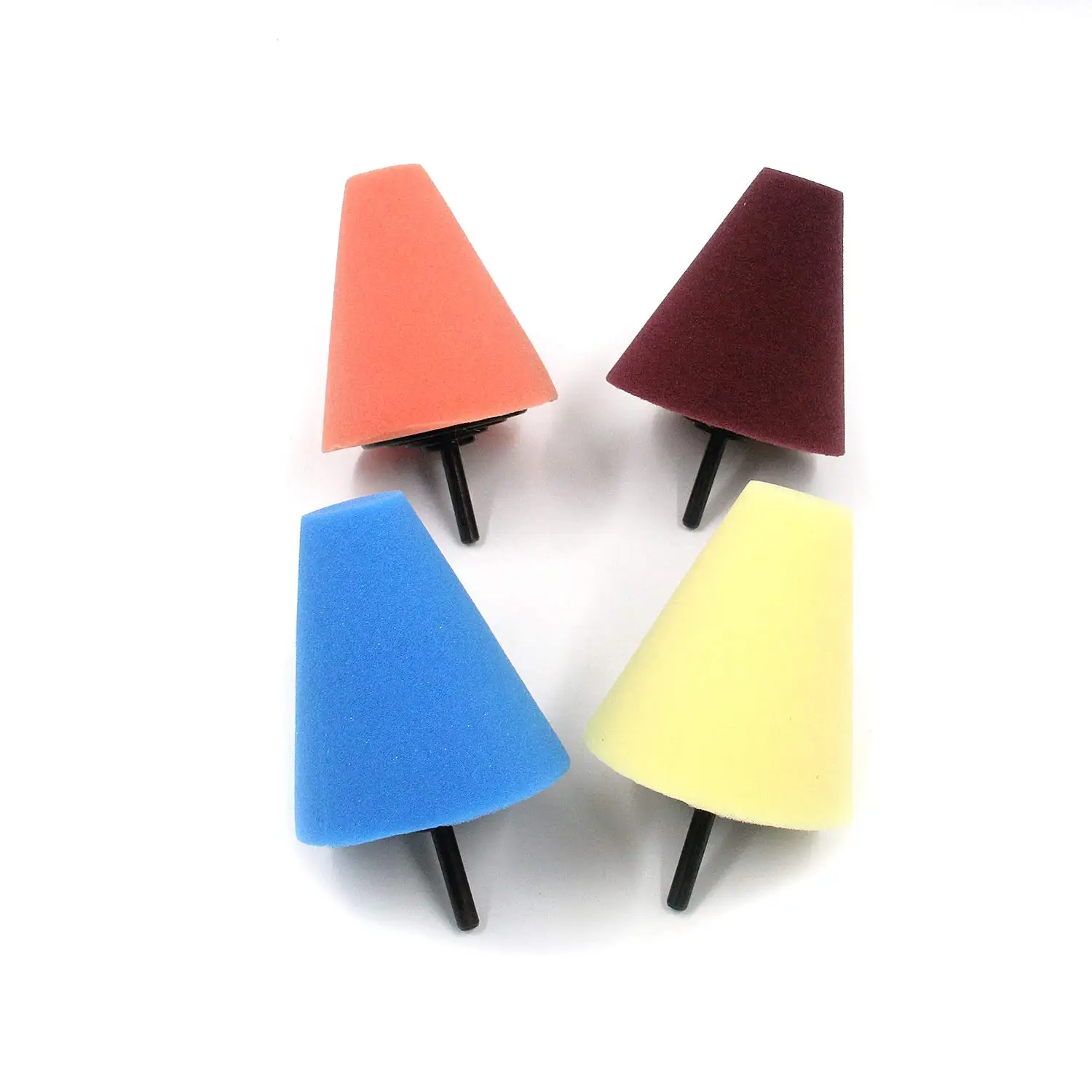 4 Pcs Set Sponge Buffing & Cone Shape For Automotive Car Wheel Hub ...